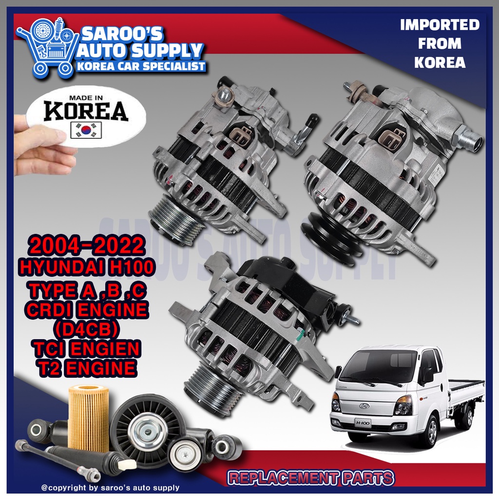 Alternator For Hyundai H100 , Made in Korea, Replacement , 37300-42711 ...