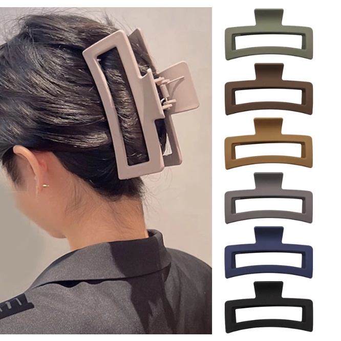 NEW 13cm Large Hair Clips Women Shark Shower Hair Claws Square for ...