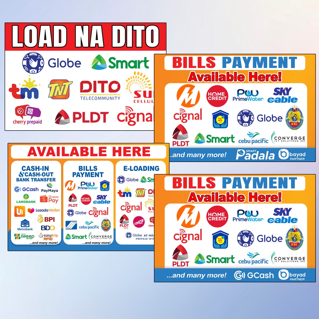 Tarp Banner Cash In Cash Out Bills Payment E Loading Shopee