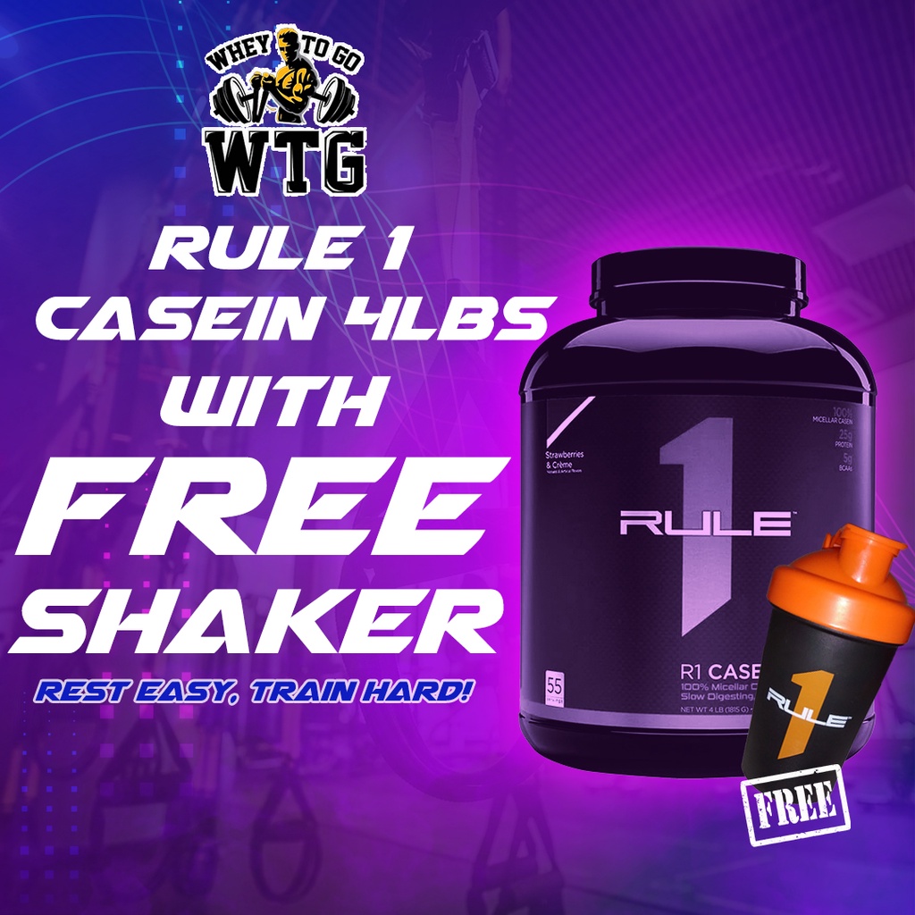 Rule 1 Casein 4lbs + Free Shaker | Shopee Philippines