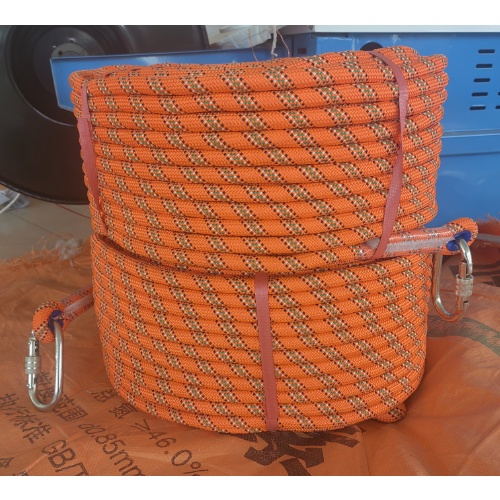 16mm*50m/100m/200m climbing rope/static rope/safety rescue rope/fire rope with 2 climbing ...