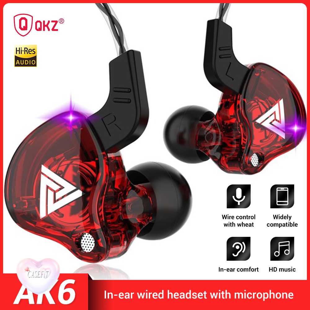 Qkz Ak6 106db 1.2m High Fidelity Wire Universal 3.5mm Sports In-Ear Hi-Fi Sound Gaming Earphones ...