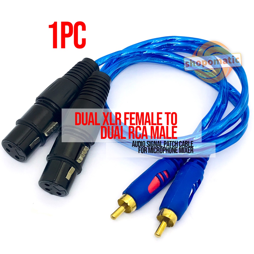 ⭐ Dual XLR Female to Dual RCA Male Audio Signal Patch Cable for ...