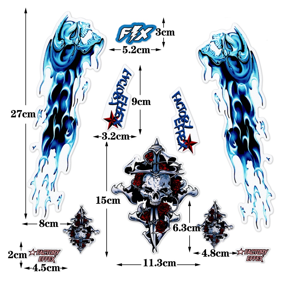 1Set 1 Set of Reflective Blue Ssangyong MotoGP Motorcycle Body Stickers ...