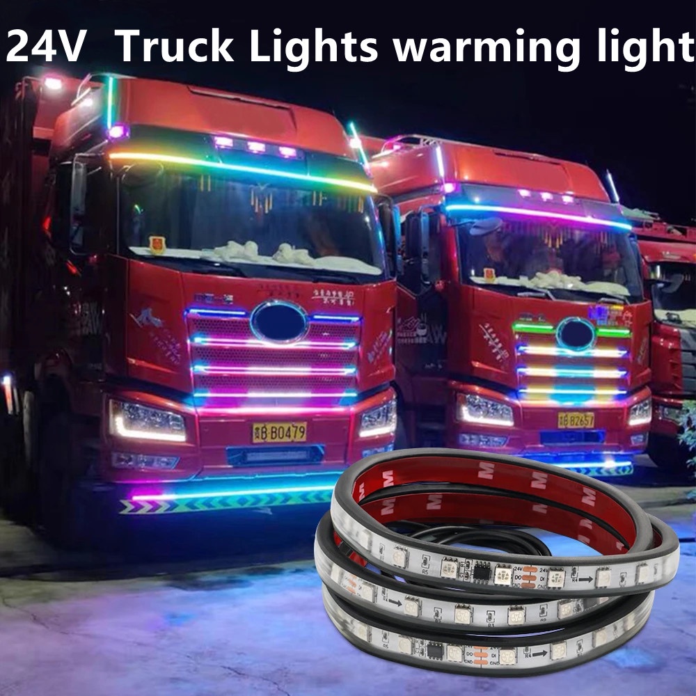 24V LED Truck Lights Flexible Dynamic Car LED Strip Daytime Running ...