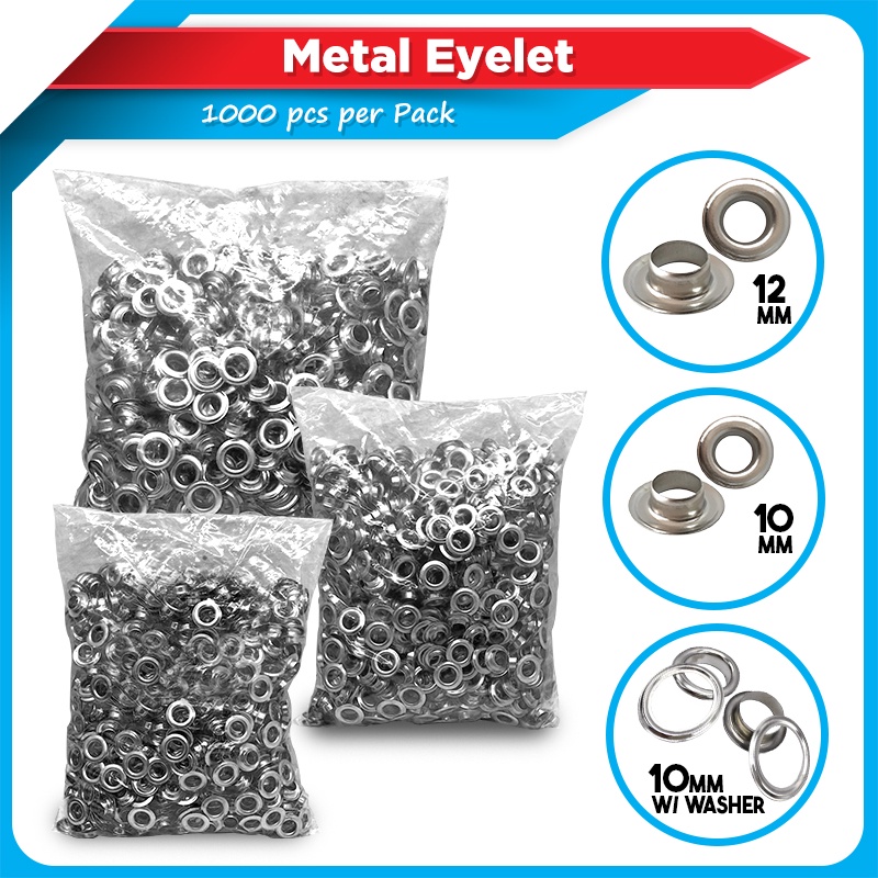 Eyelet Single and Partner 10MM and 12MM (1000pcs per pack) | Shopee ...