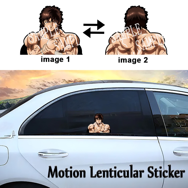 Hanma Baki Motion Stickers Anime Waterproof Decals for Car,Laptop ...