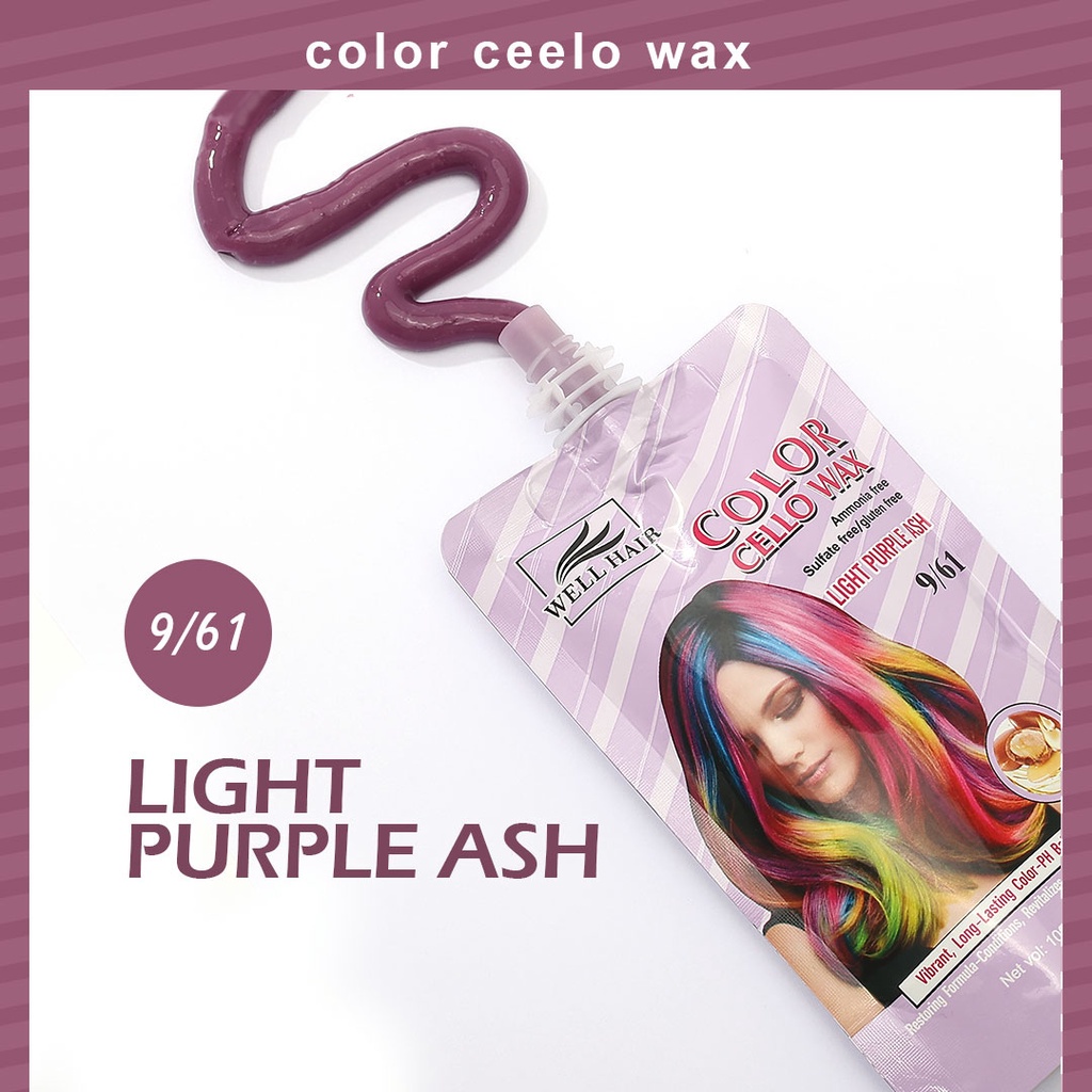 Well Hair 3in1 Color Dye Shampoo Conditioner 100ml Hair Color Silver ...