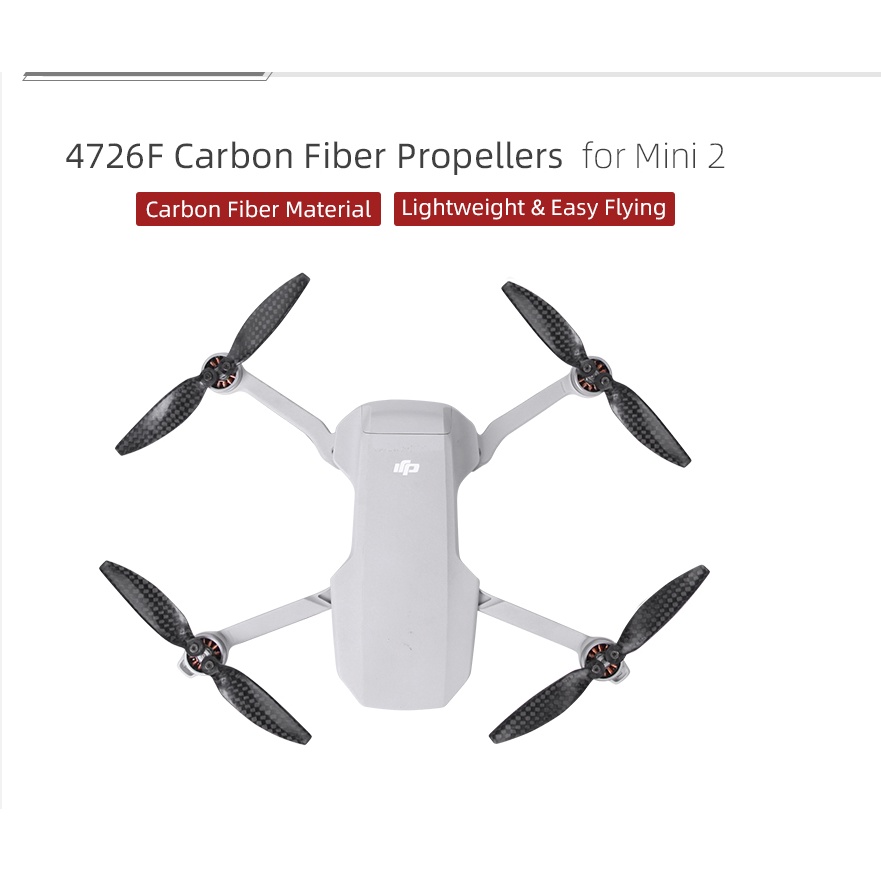 【new】DJI Mini 2/MINI SE Carbon Fiber Propellers 4726F Lightweight Low ...