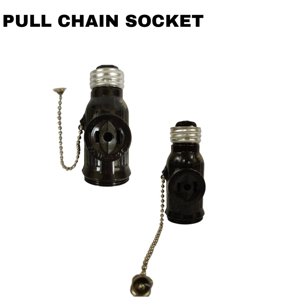 Lamp Bulb Socket Holder Chain Pull With two Flat Pin Outlet E27 ...