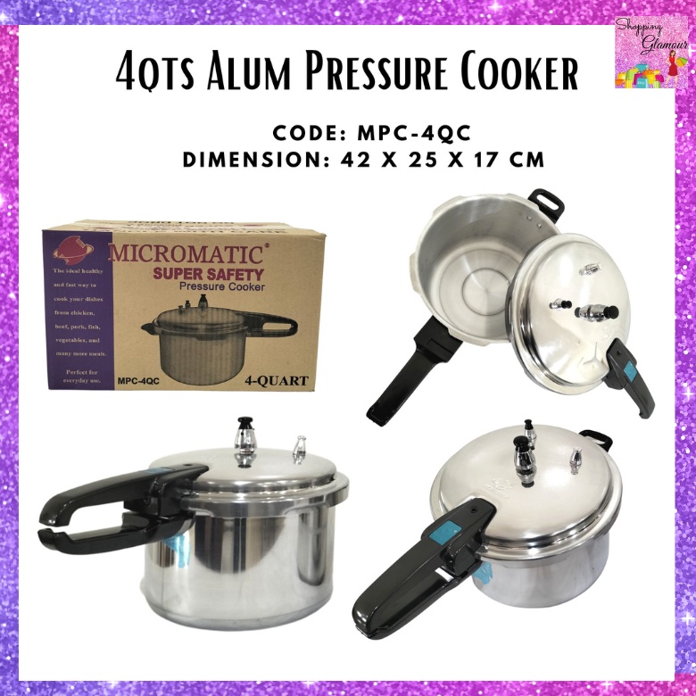 Micromatic MPC- 4QC 4Quarts Pressure Cooker 22cm (Silver) | Shopee ...
