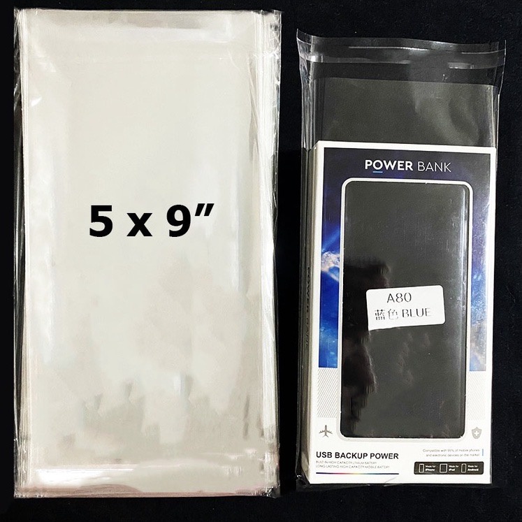 100pcs OPP with Adhesive Clear Plastic Poly Bag (Packaging for Mask ...