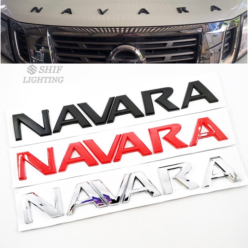 1 x ABS NAVARA Letter Car Auto Front Trunk Hood Emblem Badge Sticker ...