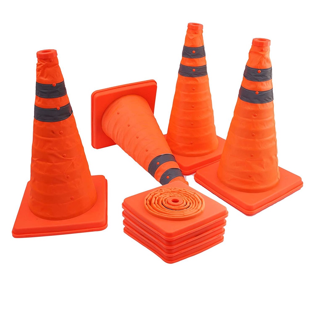 Collapsible Reflectorized Traffic Cone 55cm Barricades Warning Sign ...