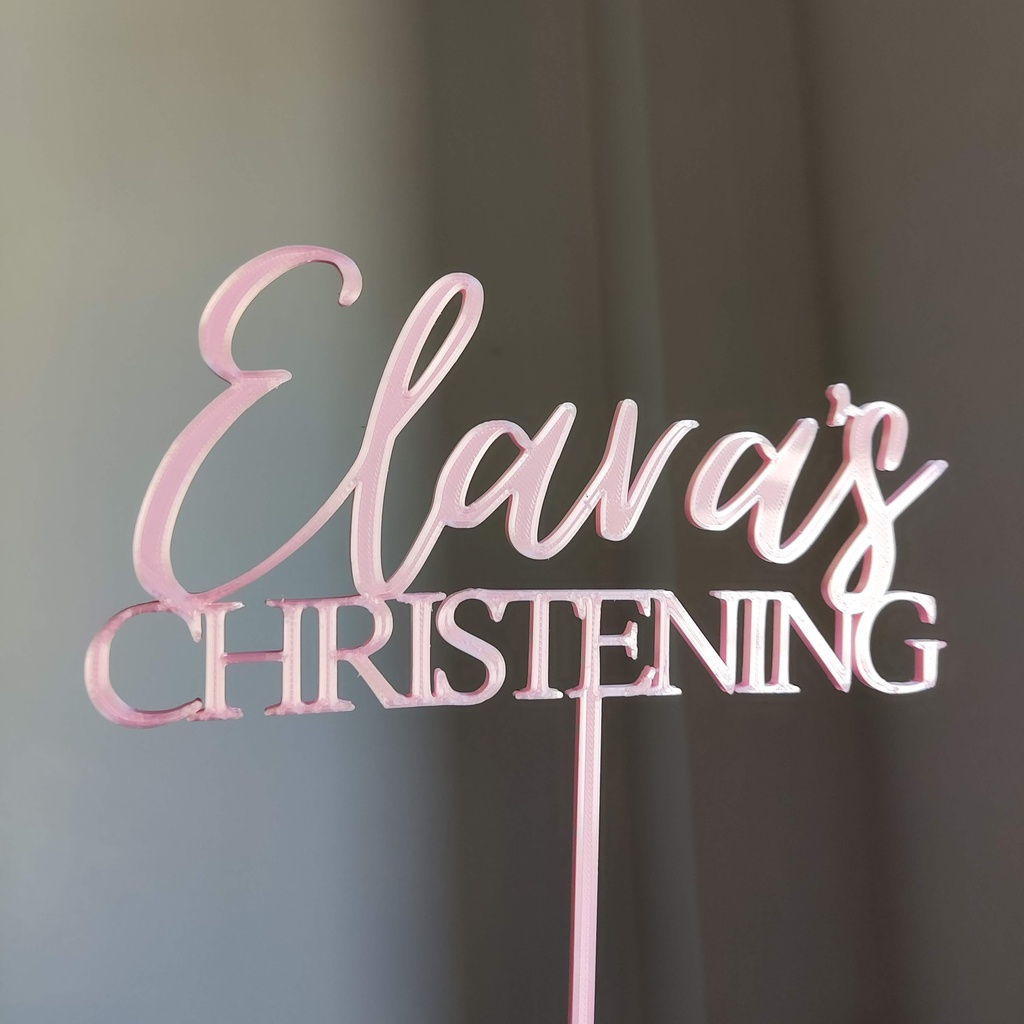 Wedding Cake Topper Minimalist Aesthetic Custom Cake Topper (Thick ...