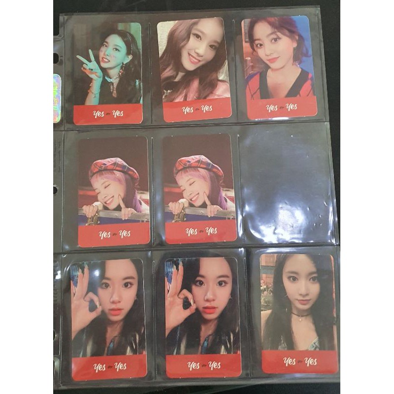 Official TWICE Yes or Yes Album Photocards (Red Border) | Shopee ...
