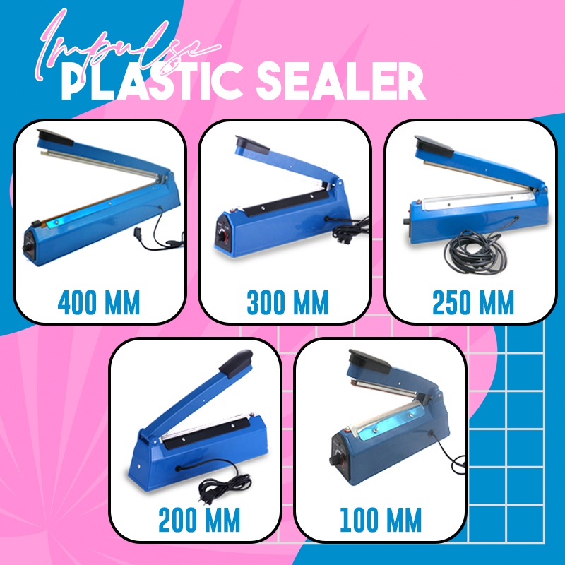 Impulse Sealer Plastic Sealing Machine 200MM / 250MM / 100MM / 400MM ...