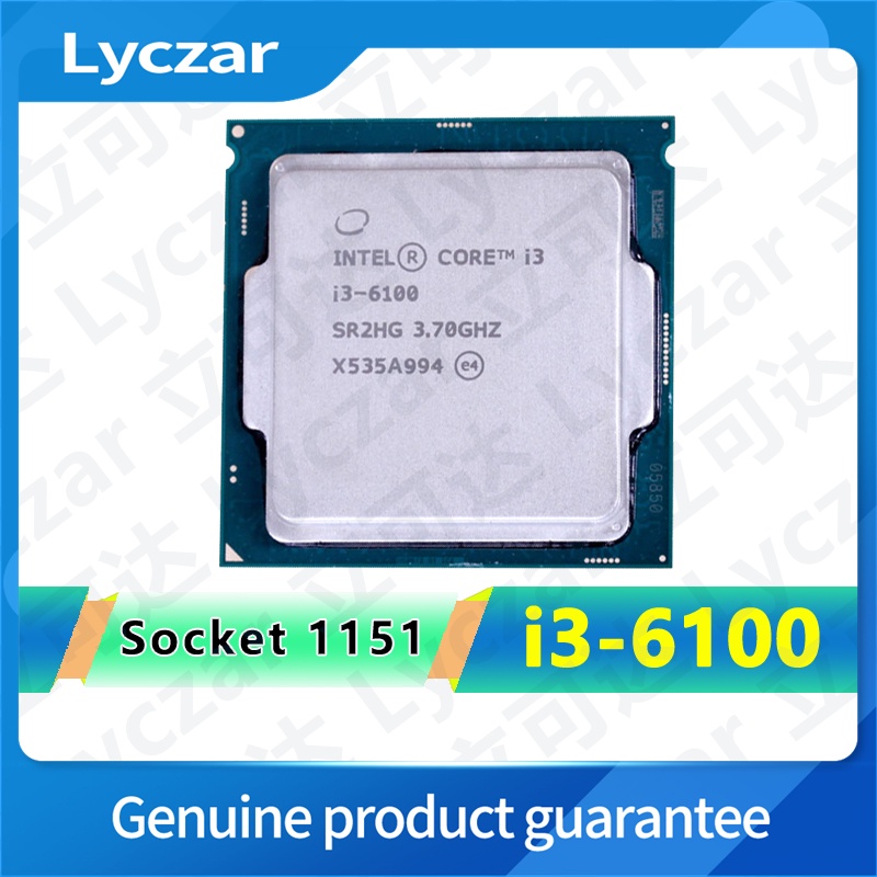 Intel Core i3 6100 Processor LGA 1151 3.7GHz 3M Cache Dual-Core 51W Lyczar Desktop CPU | Shopee ...