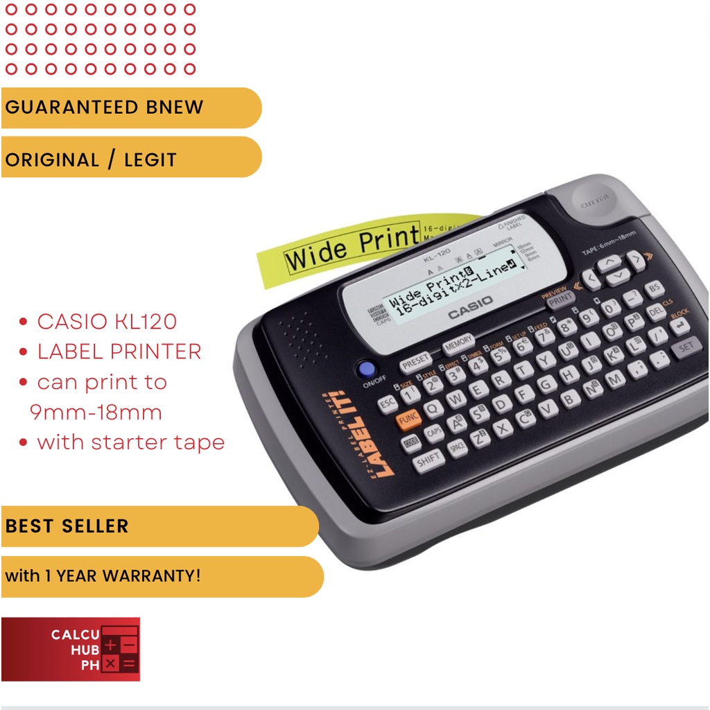 Label Casio Printer KL120 | Shopee Philippines