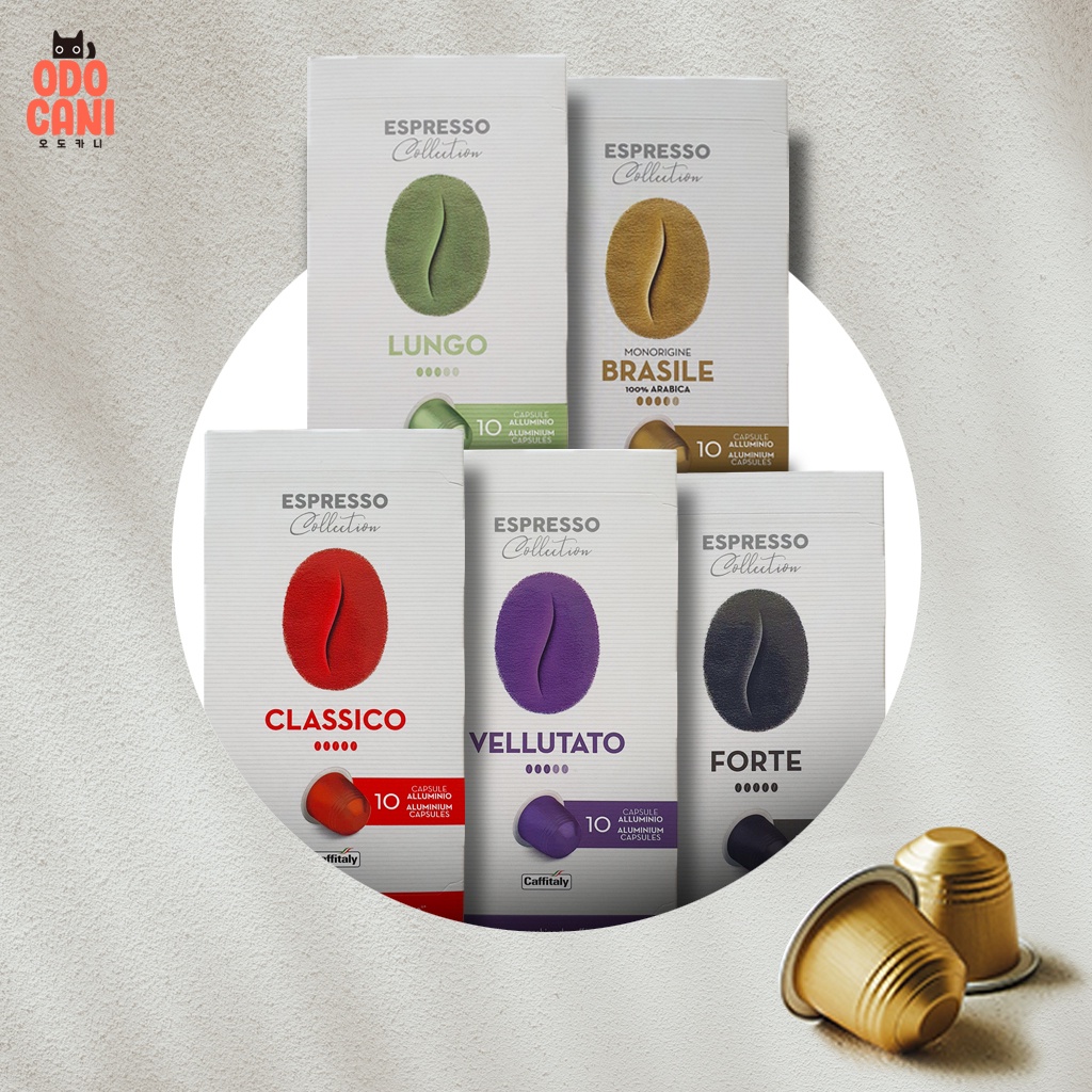[50 Capsules] Caffitaly Nespresso Compatible Capsules 5 Flavours ...