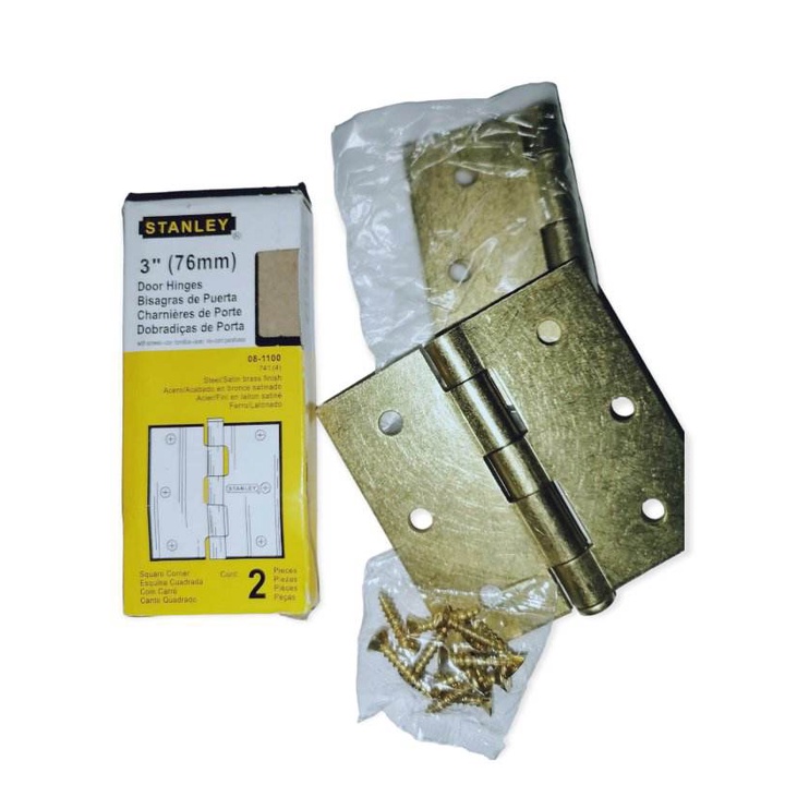 STANLY LOOSEPIN HINGES 3X3 (BRASS) | Shopee Philippines