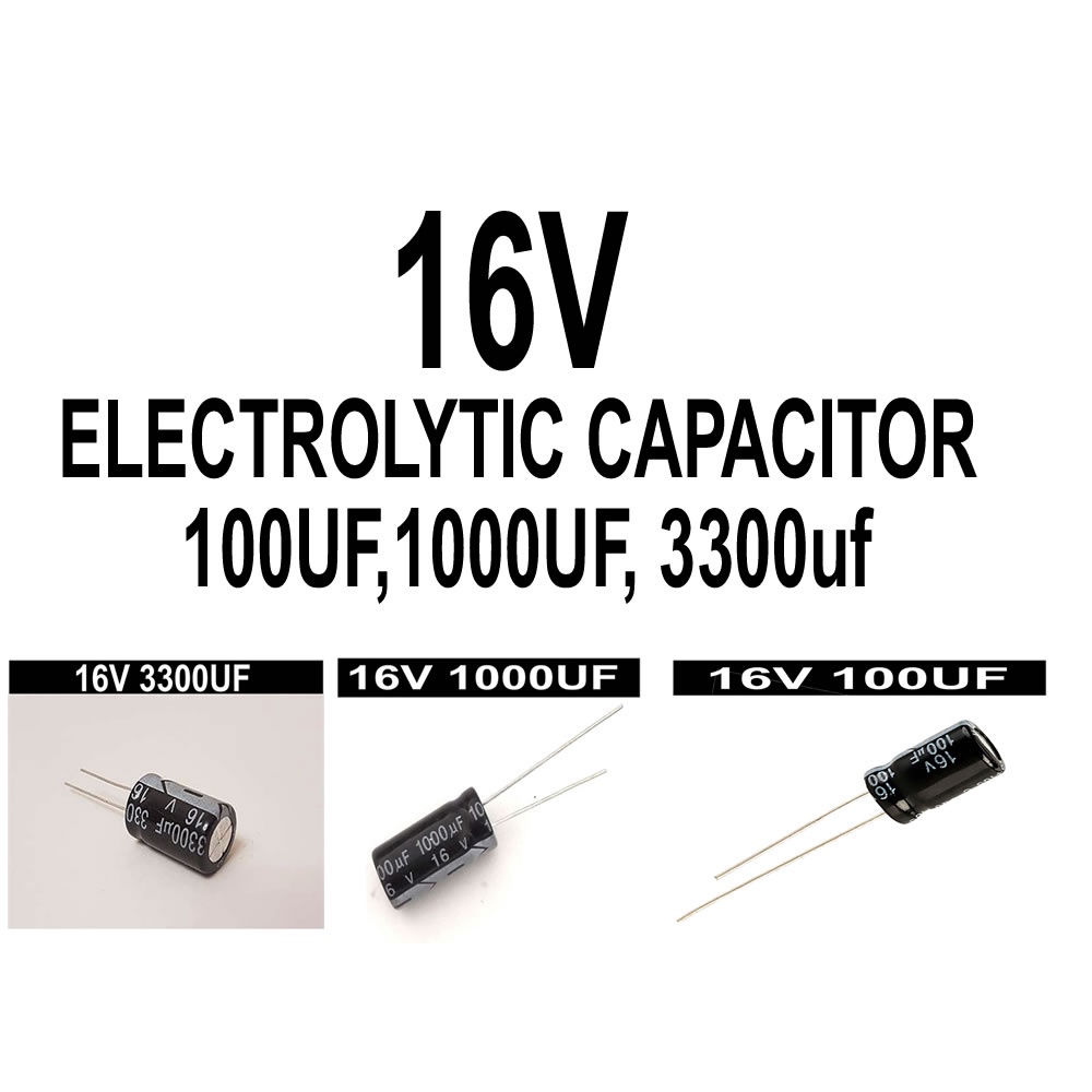 16V ELECTROLYTIC CAPACITOR 100UF,1000UF, 3300uf | Shopee Philippines