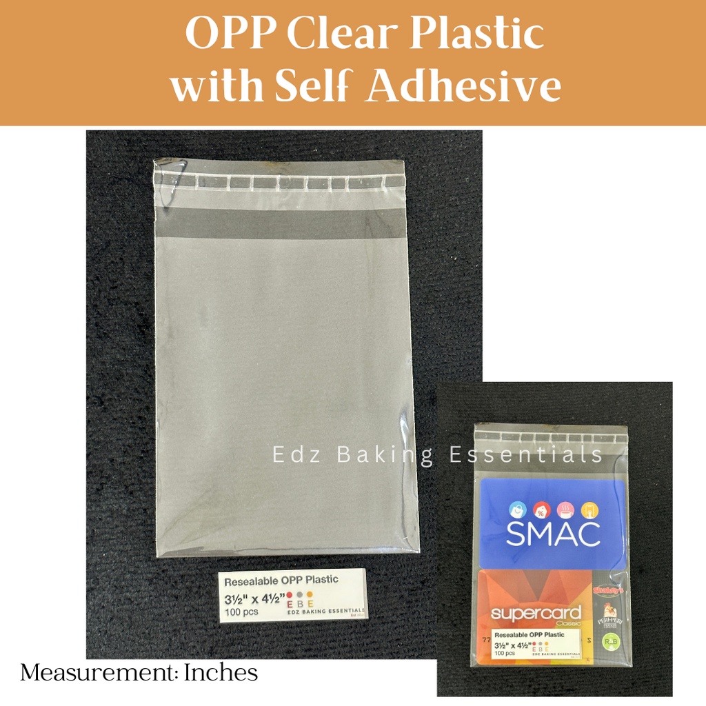 100 pcs OPP Plastic with Adhesive Packaging Pouch Resealable OPP Pouch ...