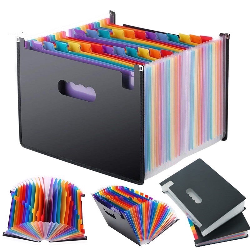 13 Pockets Expanding File Folder Works Accordion Office A4 Document ...