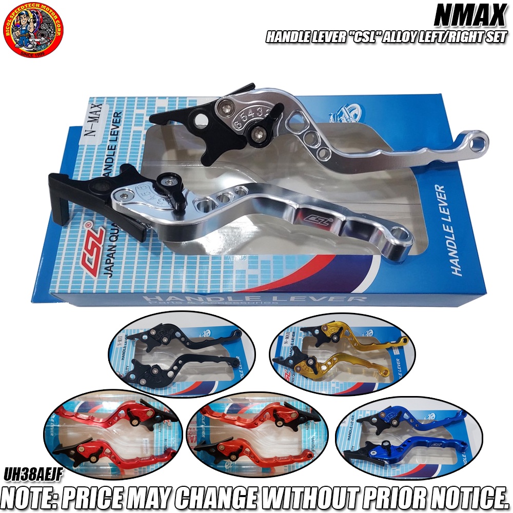 NMAX HANDLE LEVER "CSL" ALLOY LEFT/RIGHT SET (UH38AEJ) | Shopee Philippines
