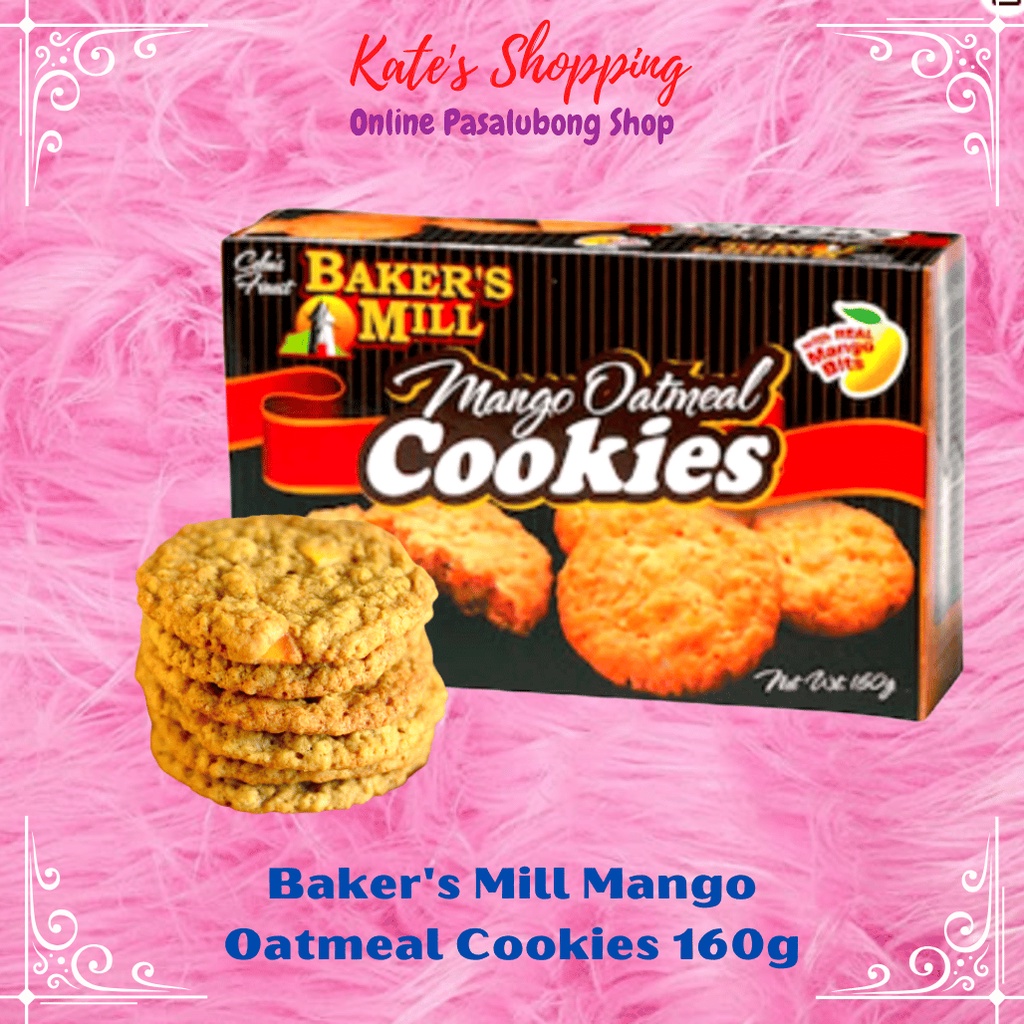 BAKERS MILL MANGO OATMEAL COOKIES 160G | Shopee Philippines