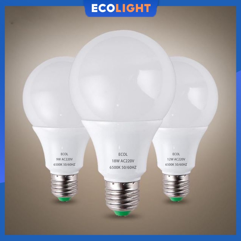 LED Bulb Light Warm White Daylight Bulb Led Light Bulbs 7W 9W 12W 15W 18W Ecol | Shopee Philippines