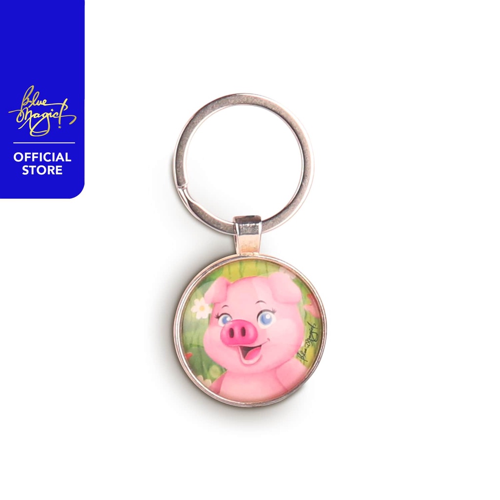 Blue Magic Pig Round Keychain | Shopee Philippines