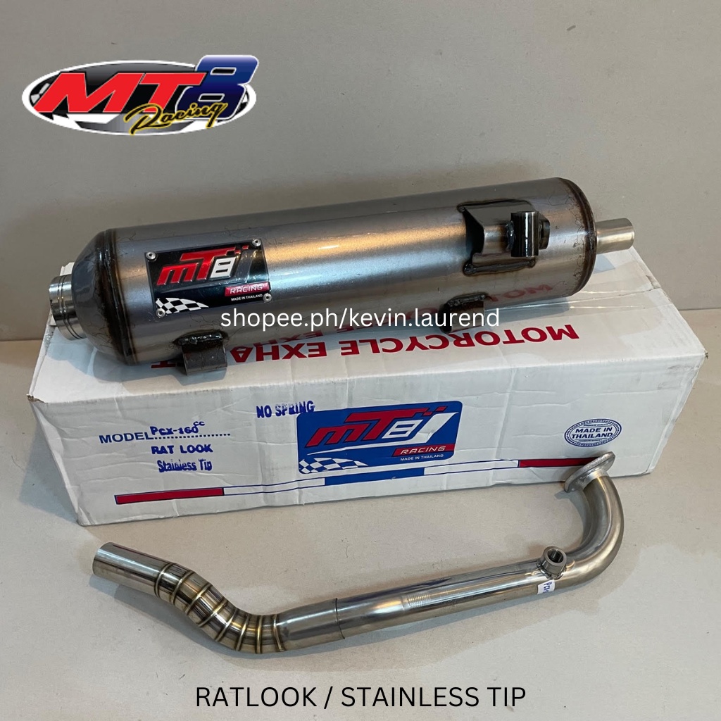 MT8 Pipe PCX 160 Honda | Stainless Tip / Titanium Tip / Ratlook PCX160 ...