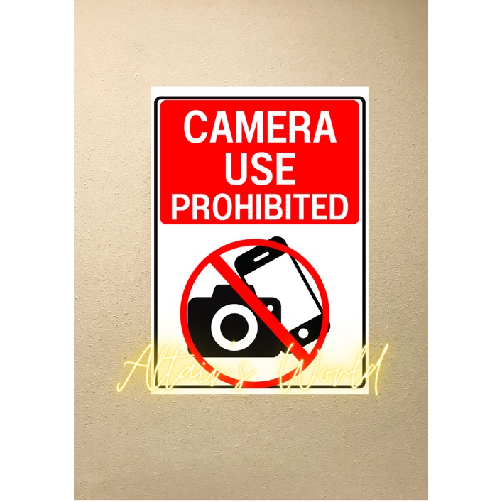 No Photos Signage or Videos Allowed No Picture Signage | Shopee Philippines