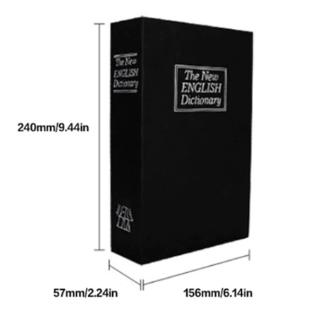 Security Safety Lock Cash Money, Mini Dictionary Book Case Storage Box ...