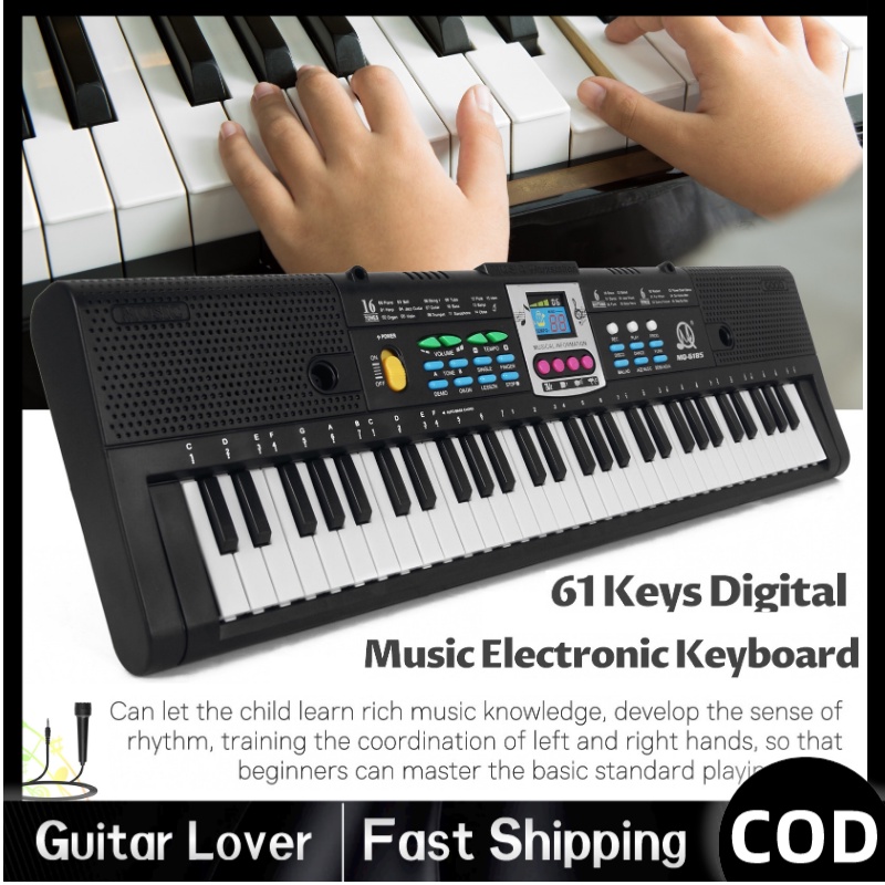 [Ready] 61 Keys Electric Piano Keyboard Digital Music Electronic Keyboard Kids Student ...