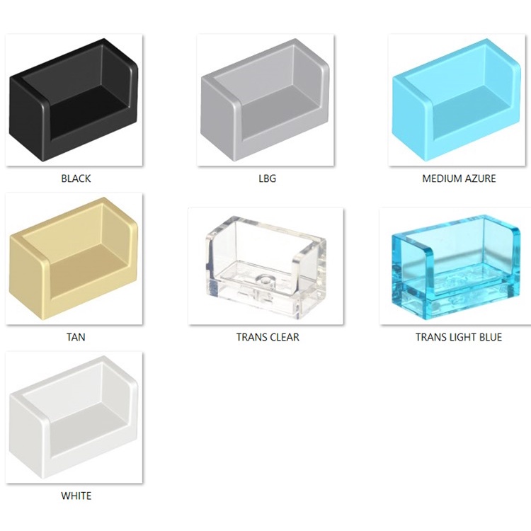 LEGO Part: Panel 1x2x1 with Rounded Corners and 2 Sides | Shopee ...