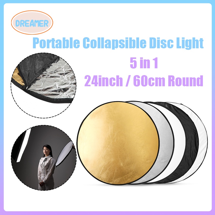 Foldable 5 in1 Photography Reflector 60/80/110CM Light Diffuser For ...