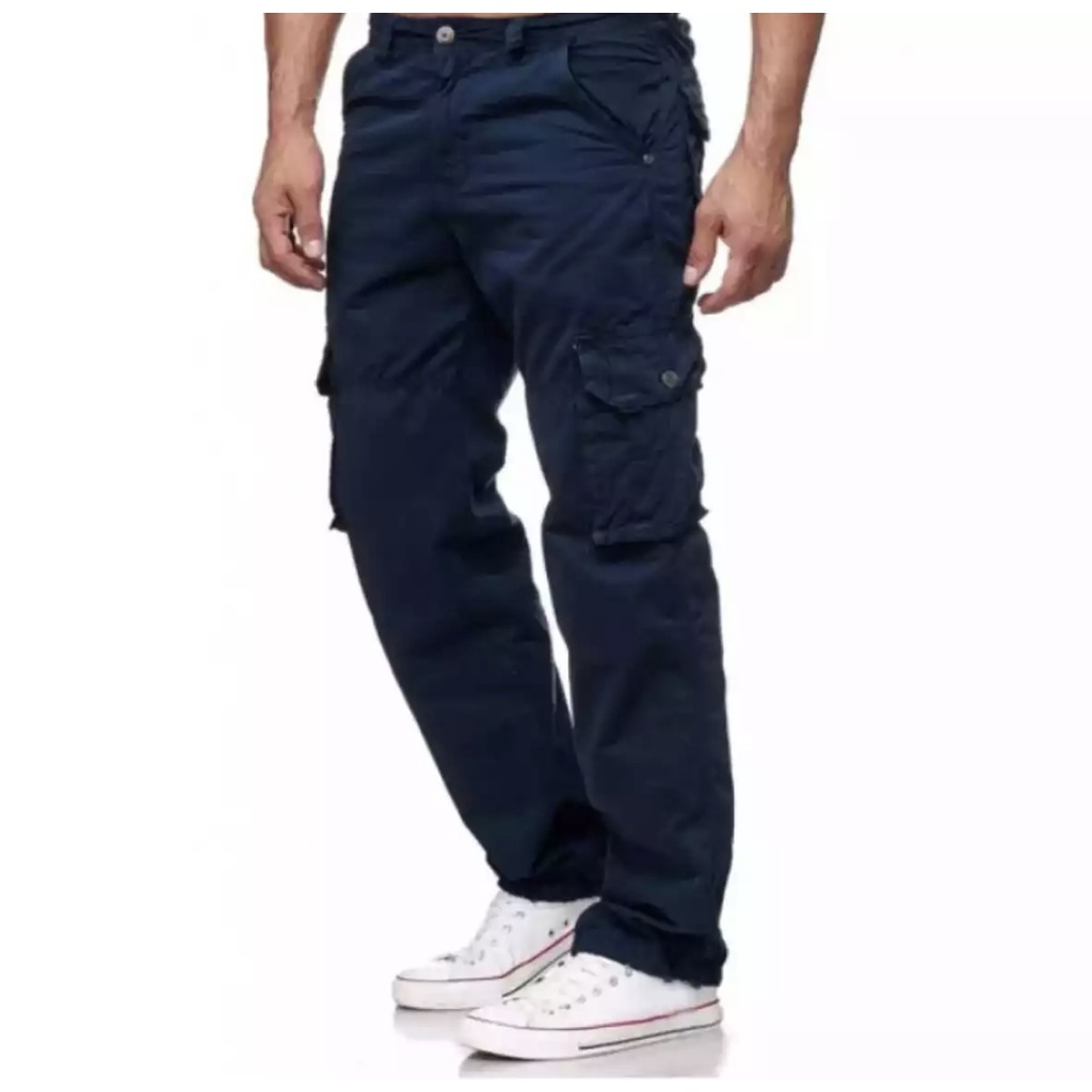 mens fashion straight six pocket loosse casual fashion cargo pants for ...