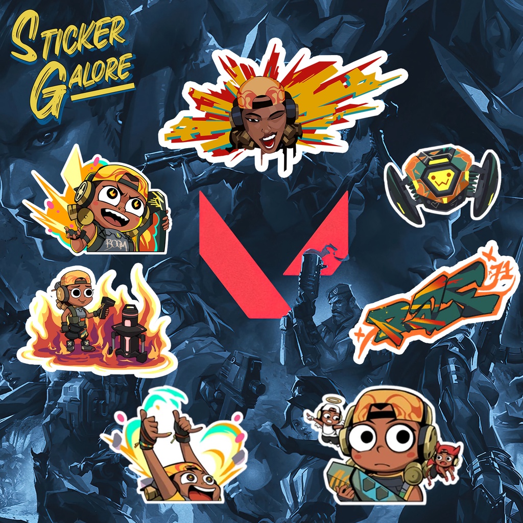 RAZE VALORANT SPRAY STICKERS (WATERPROOF AND SCRATCH PROOF, VINYL ...