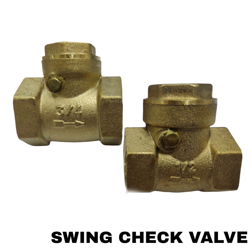Swing Check Valve 1/2" 3/4" (BRASS) | Shopee Philippines