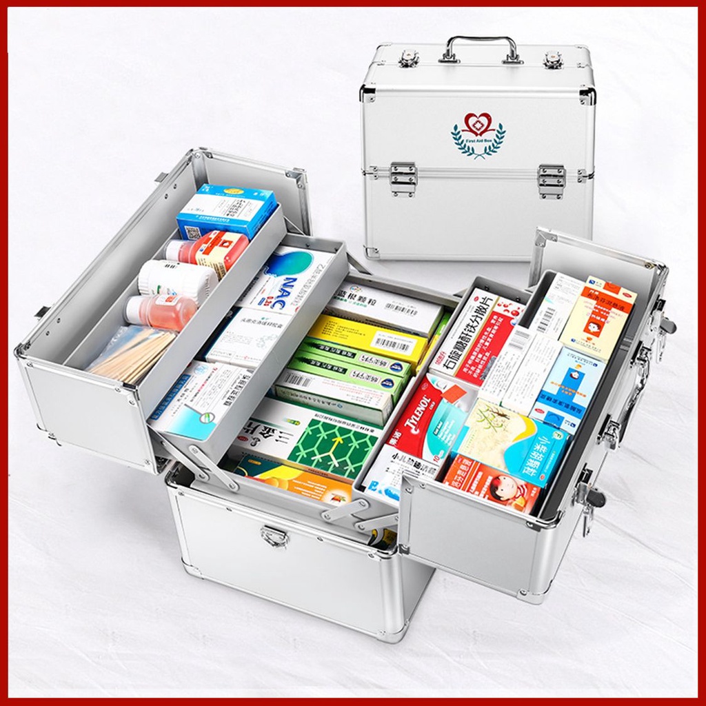 Home Medicine Box Aluminum Alloy Medical First Aid Box Medicine Box ...