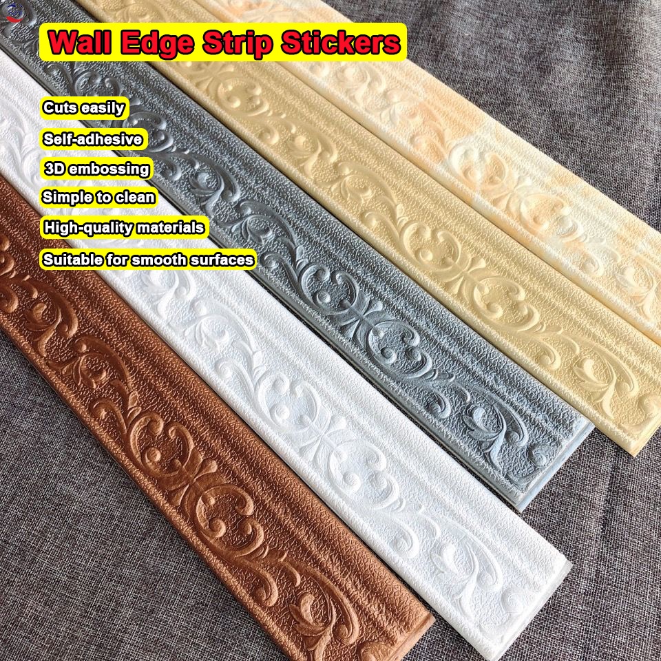 2.3Meter Wallpaper Wall Trim Line Corner Sticker Boarder On Wallpaper ...