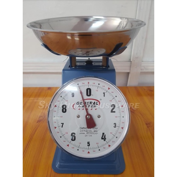 GENERAL MASTER TABLE SCALE/WEIGHING SCALE WITH BOWL/TIMBANGAN (10 KG ...