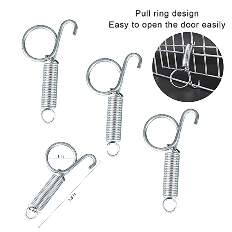 7cm Metal Cage Lock Galvanized Spring Lock for Rabbit Cage 10/20/50Pcs ...