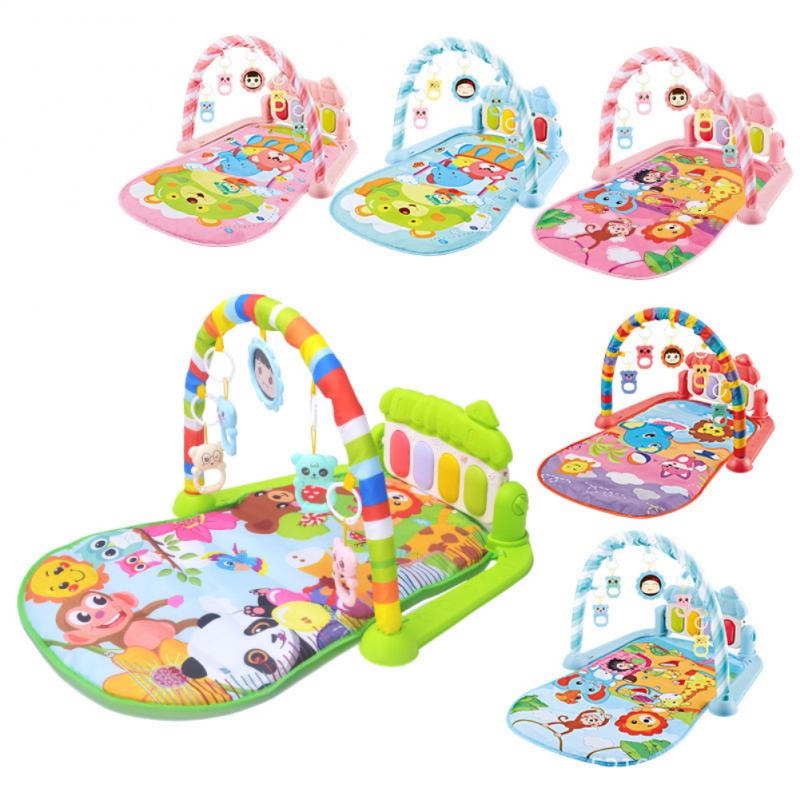 Baby Music Rack Play Mat with Piano Keyboard Early Education Gym ...