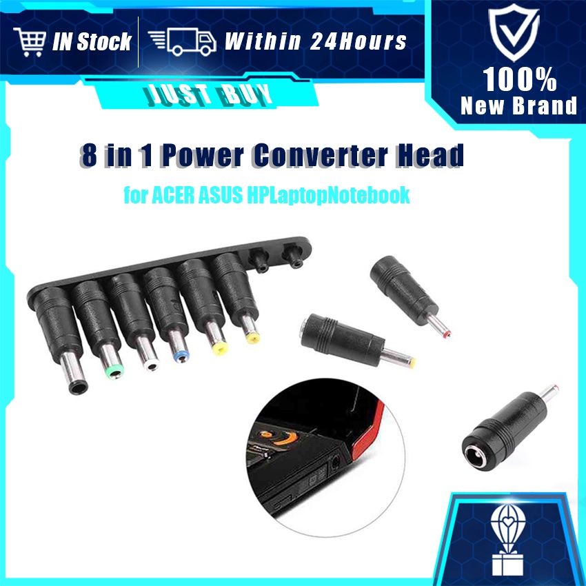 8 in 1 Power DC Female Plug Charger Adapter Tips Useful Power Adapter ...
