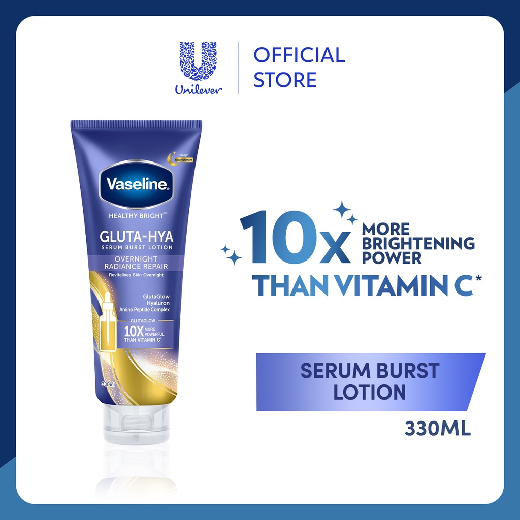 Vaseline Gluta-Hya Serum Burst Lotion Overnight Radiance Repair 330ML ...