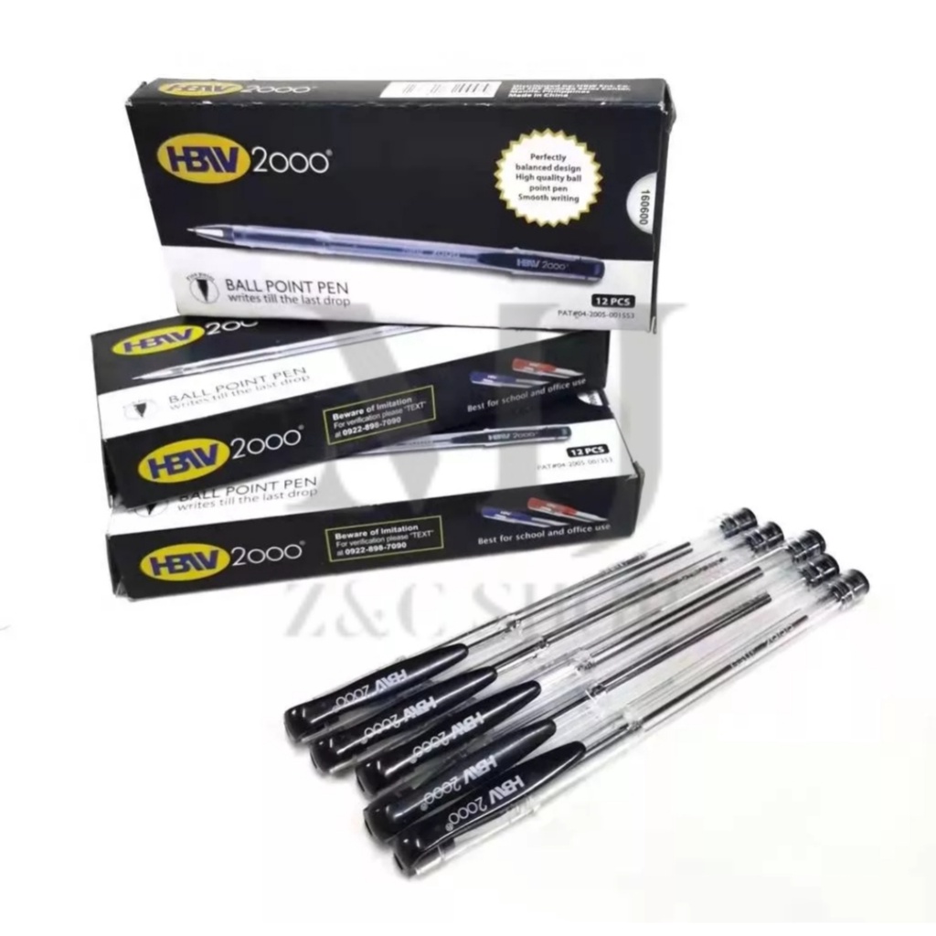 Ball Point 2000 Pen Black Ballpen pen writting pen HBW 2000 | Shopee ...