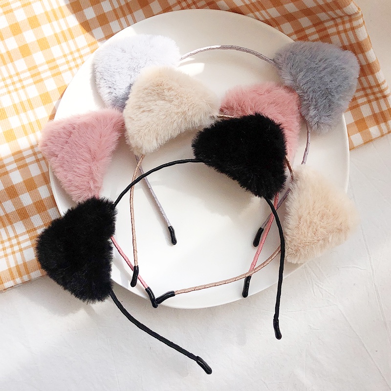 Cute cat ears headband cute and sweet girls hair accessories facial ...